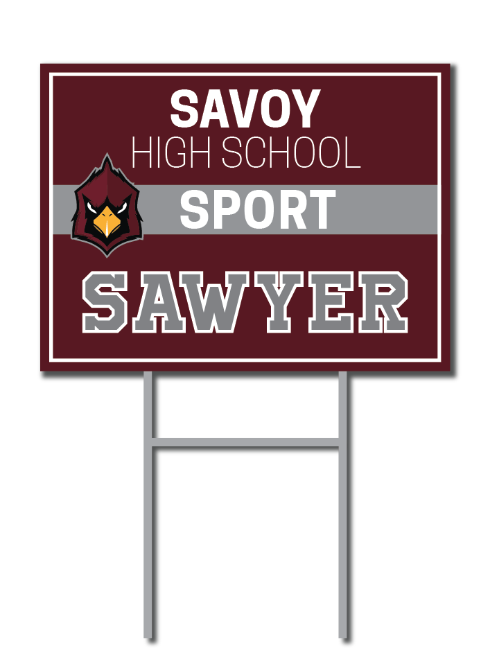 Sport & Athlete Signs | Savoy Cardinals – Signs Unleashed