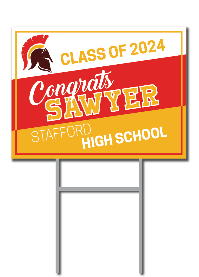 Custom Name Signs | Stafford High School Graduation Fundraiser – Signs ...