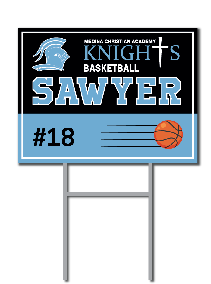 Custom Basketball Signs | Medina Knights – Signs Unleashed