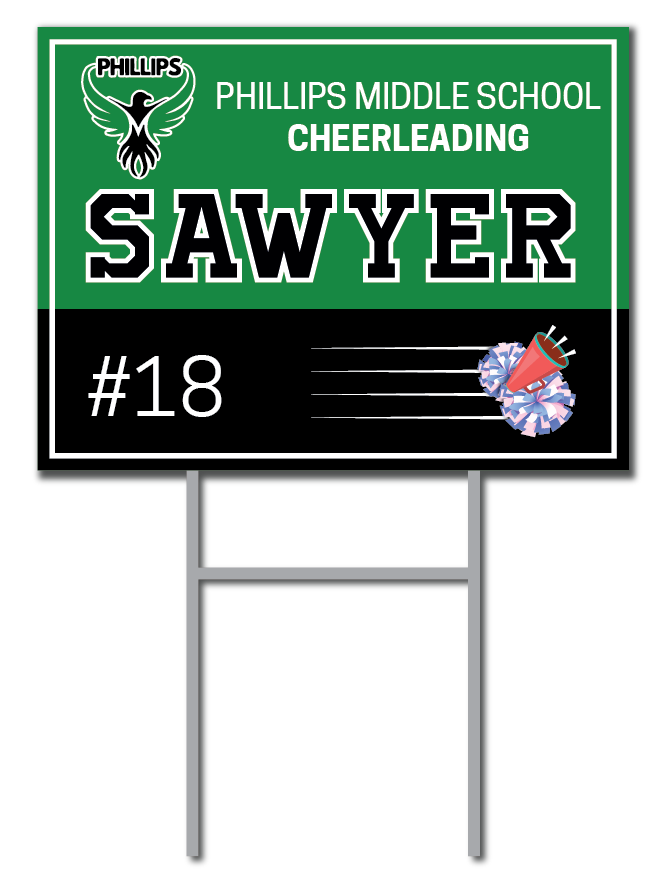 Custom Cheer Signs | Phillips Middle School – Signs Unleashed