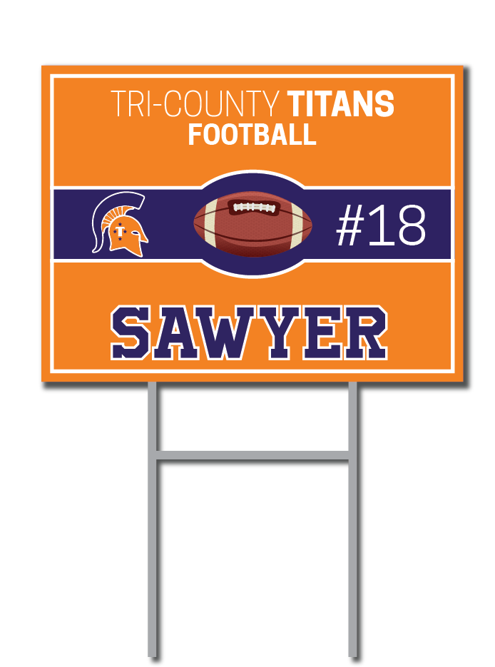 Custom Football Signs | Tri-County Titans – Signs Unleashed