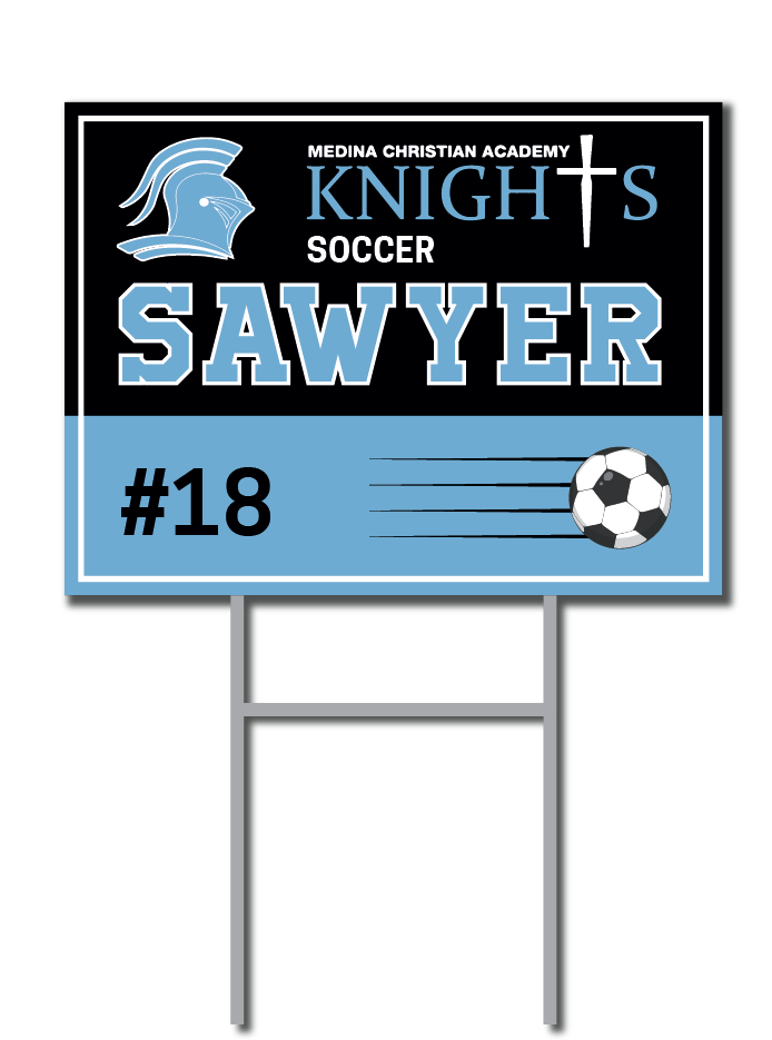 Custom Soccer Signs | Medina Knights – Signs Unleashed