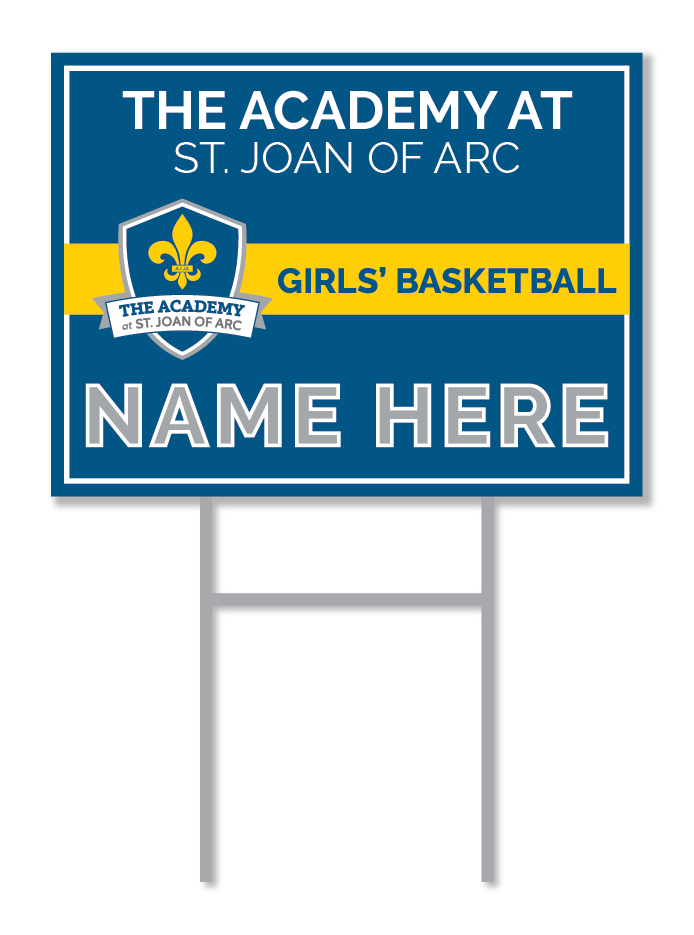 Custom Girl's Basketball Signs | The Academy at St. Joan of Arc Fundra ...